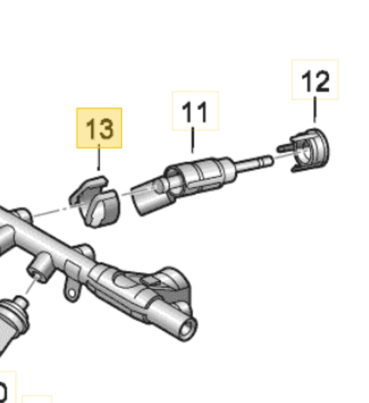06J133036B - Fuel Injector Support Element - Genuine Audi/Volkswagen ...