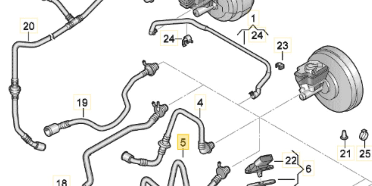 1K0612041KD - Vacuum Pipe with Non-return Valve - Genuine Volkswagen ...