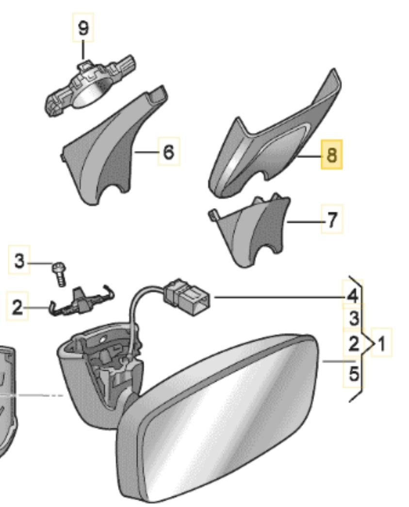 8Y4907299 4PK - Cover Cap (Soul/Black) - Genuine Audi/Volkswagen ...