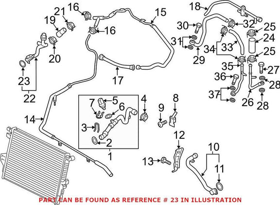 N90809102 - Engine Coolant Pipe O-Ring - Audi / Volkswagen - 3.0 V6 TD ...