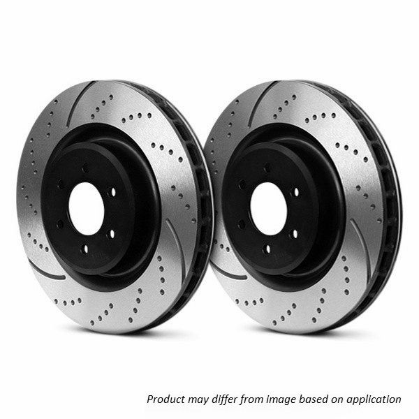 Slotted Front Brake Rotors (Pair) - Volkswagen Golf MK7R & Audi S3 8V ...