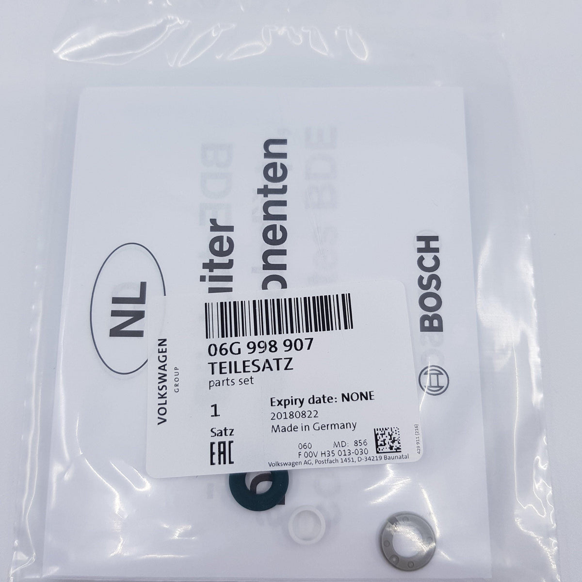 06G998907 - Fuel Injector Repair & Seal Kit - Audi 8P/8V/B8/8J ...