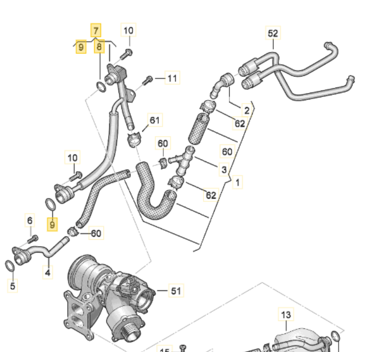 06K121497BD - Coolant Pipe with Coolant Hose – VAGPARTS Australia