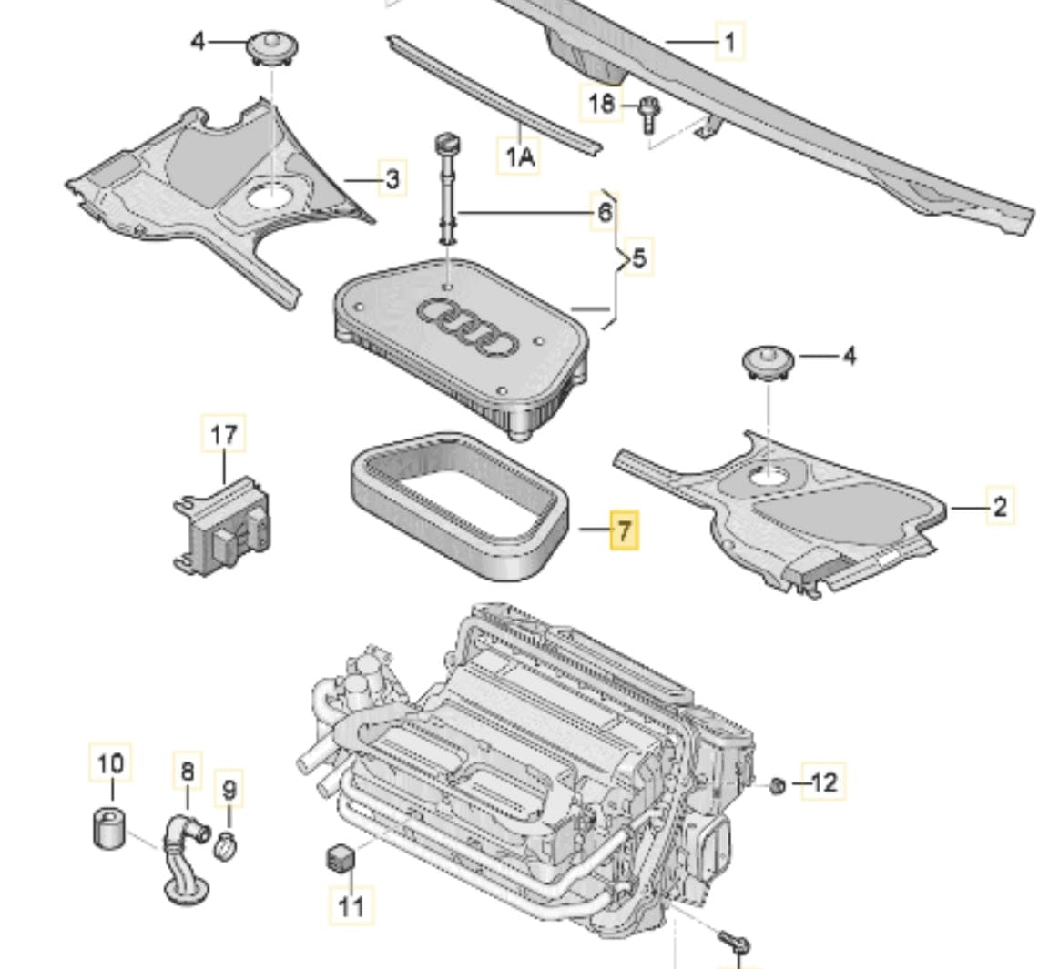 4E0819439A - Cabin Air Filter - Audi 4E A8/S8 - Genuine Audi– VAGPARTS ...