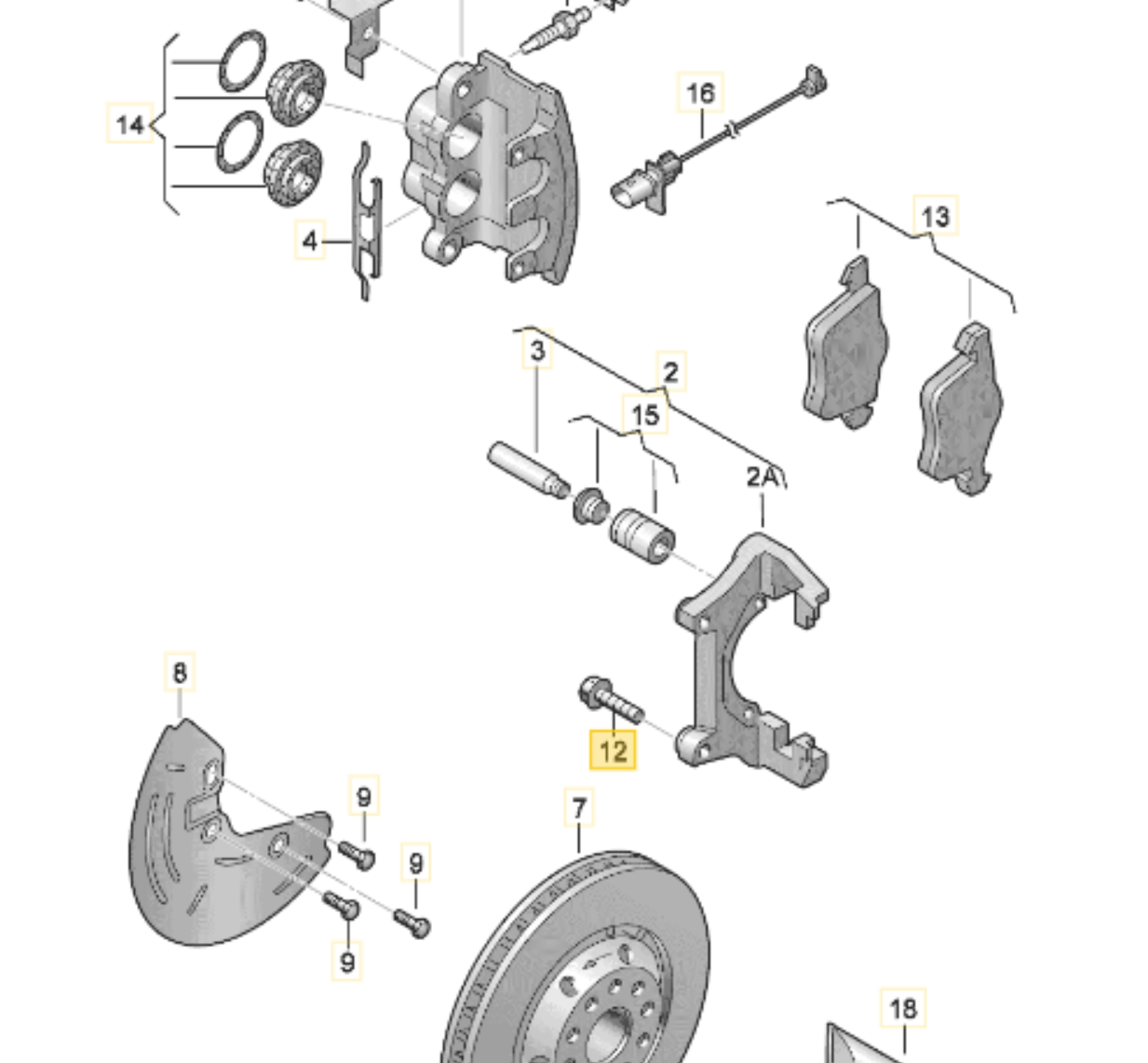 Bolt Hex. Hd. with Shoul. - Genuine Volkswagen - N90876802 – VAGPARTS ...
